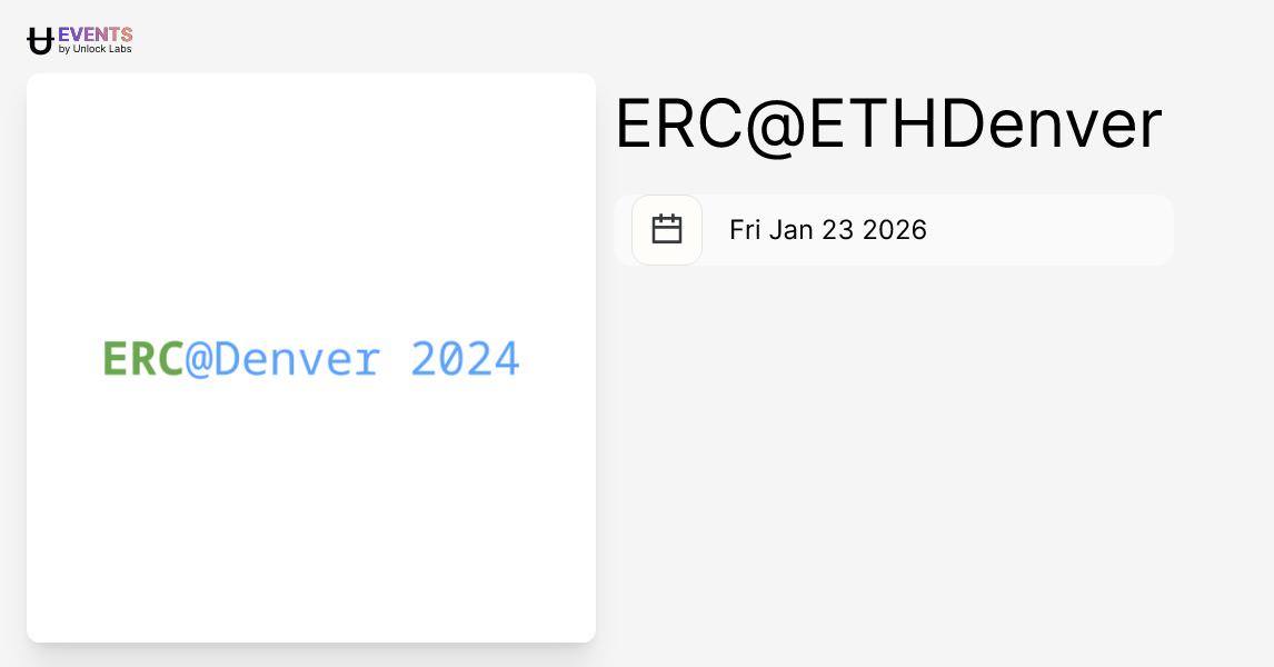 ERC@ETHDenver
