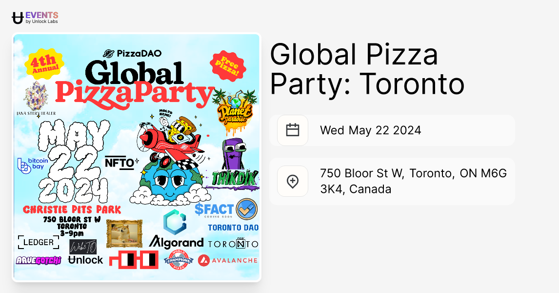 Global Pizza Party: Toronto