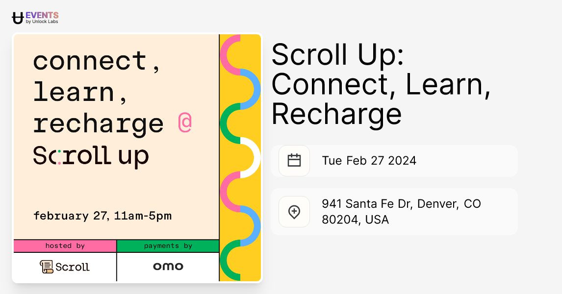 Scroll Up: Connect, Learn, Recharge